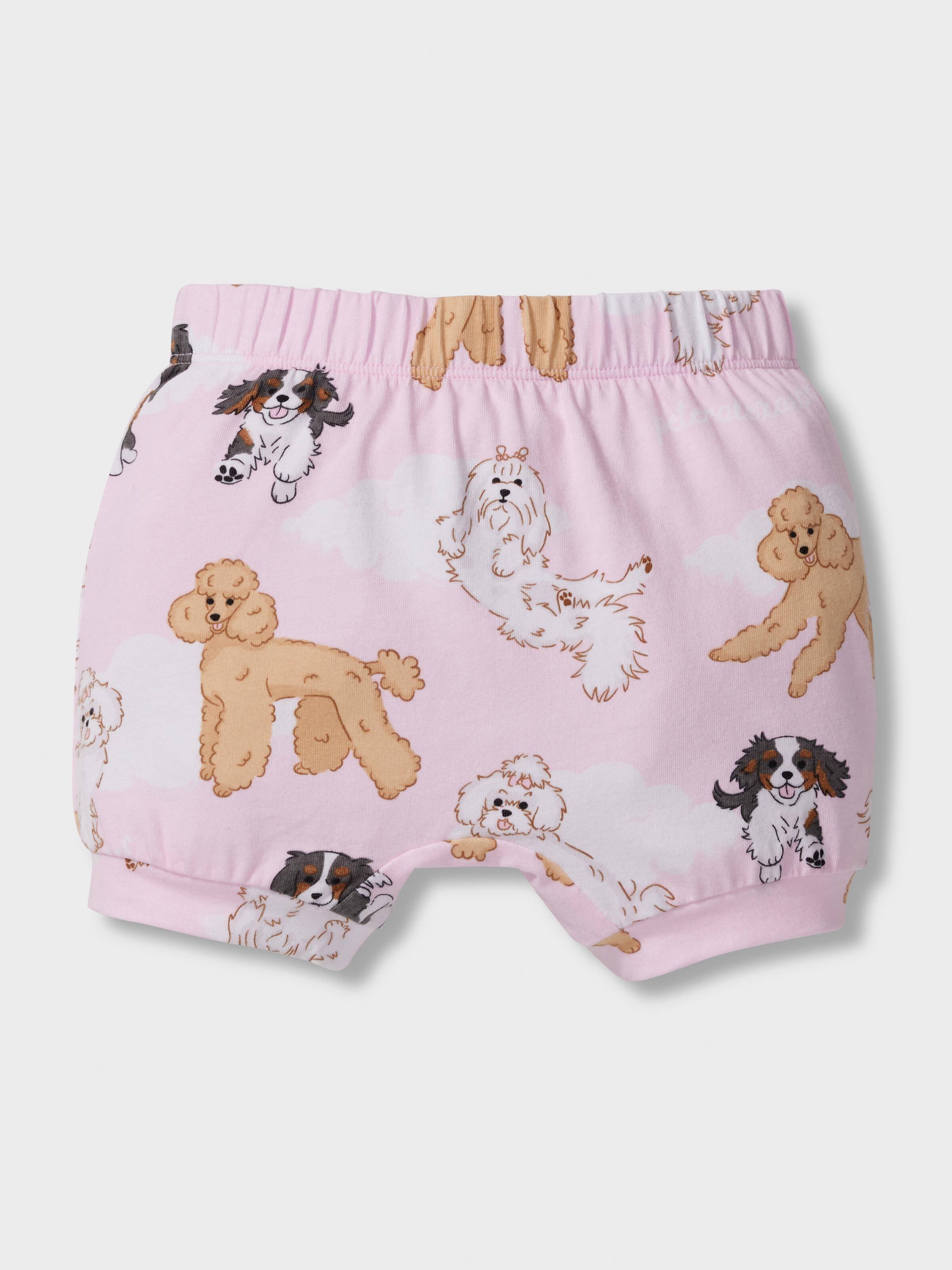 Baby Pink Puppy Print Short Pj Set - Peter Alexander™ Official