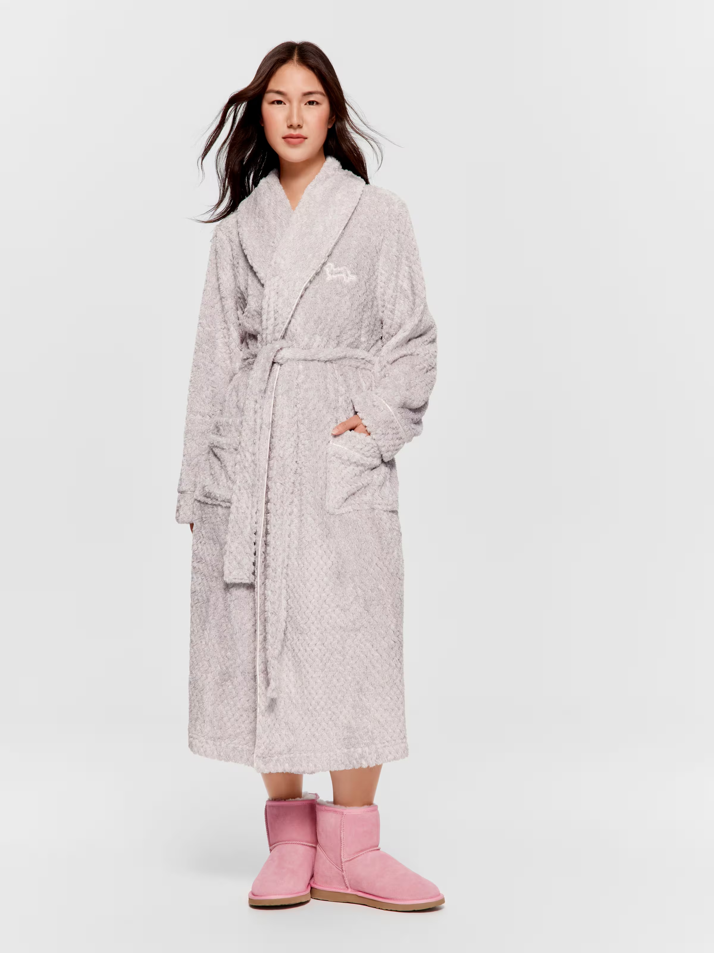Grey Marle Jacquard Gown - Peter Alexander™ Official