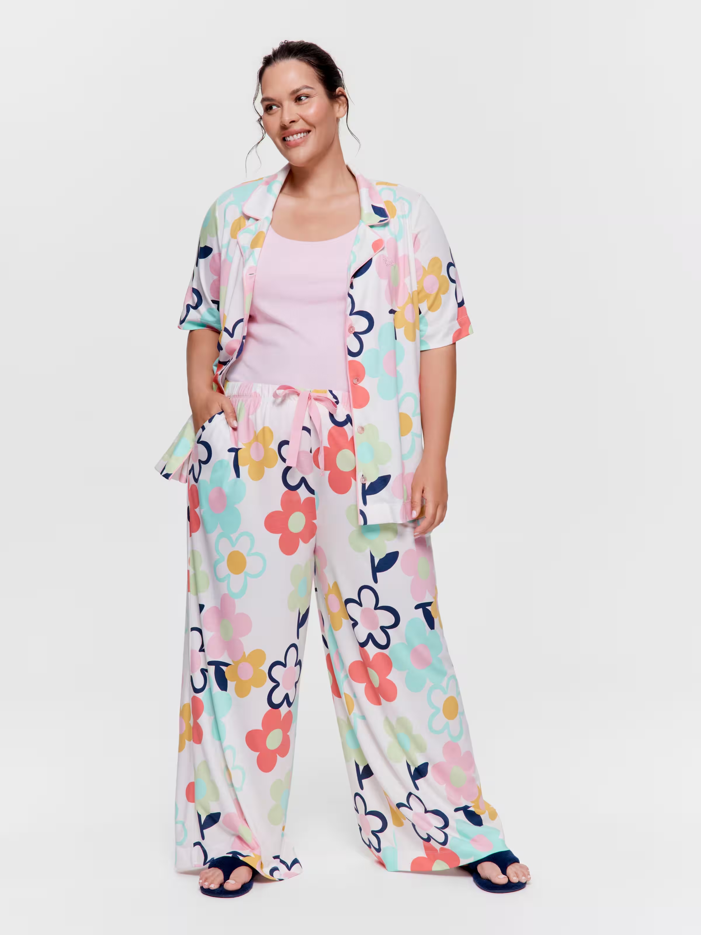 P.A. Plus Colourful Daisy Wide Leg Pj Pant - Peter Alexander™ Official